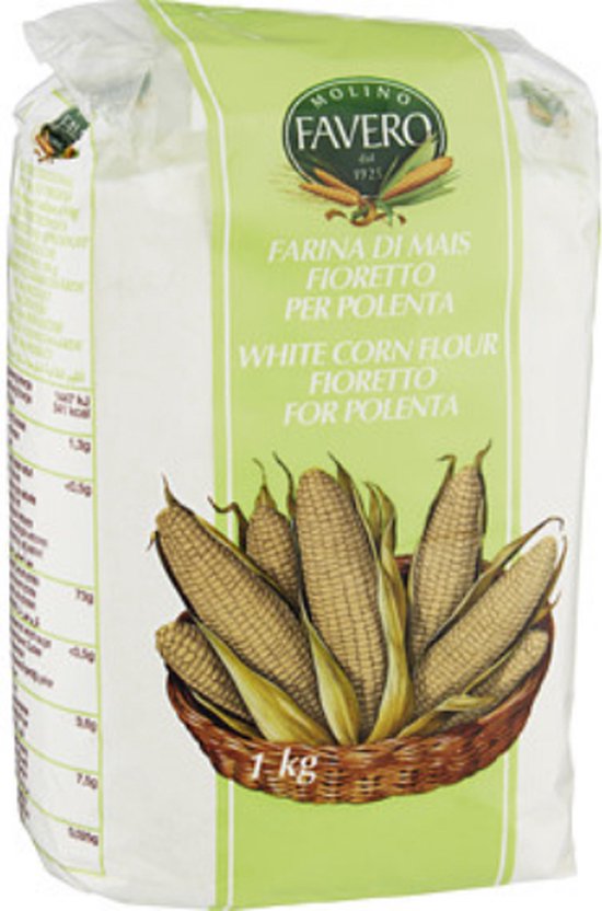 Molino Favero white corn flour 1kg | bol