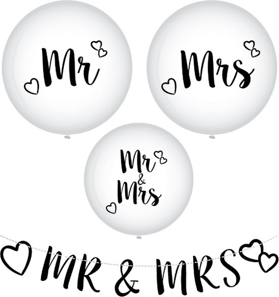 Mr & Mrs ballonen + Mr & Mrs slinger | bol.com