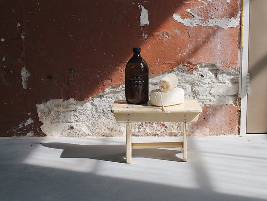 Wellmark Badzeep bruin glas messing dop fles 1000ml tekst BATH soap | bol