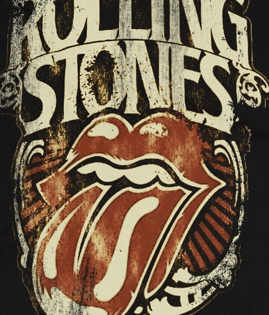 Heren en Dames T Shirt - Unisex - Rolling Stones Tong - Zwart - Maat XL ...