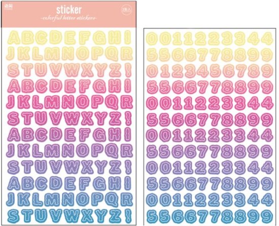 Cijfer en letter stickervel - Cijfer stickers - Letter stickers ...