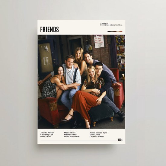 Friends Poster - Minimalist Filmposter A3 - Friends TV Poster - Friends ...