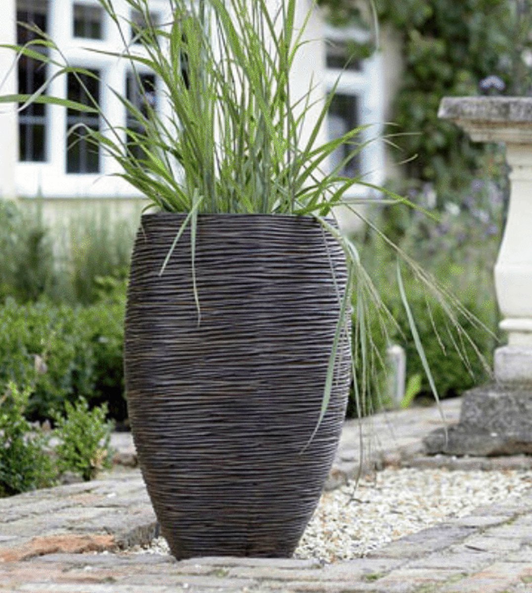 Vaas elegant deluxe Rib NL 45x72 donkerbruin | bol.com