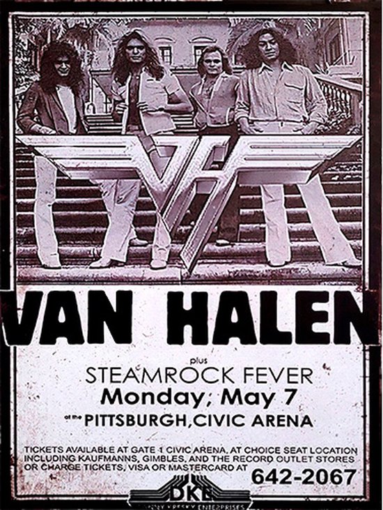 Signs-USA - Concert Sign - metaal - Van Halen in Pittsburgh - 30 x 40 ...