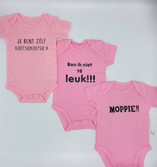 kraamcadeau beer romper en speen - keuze uit 3 rompers - roze ...