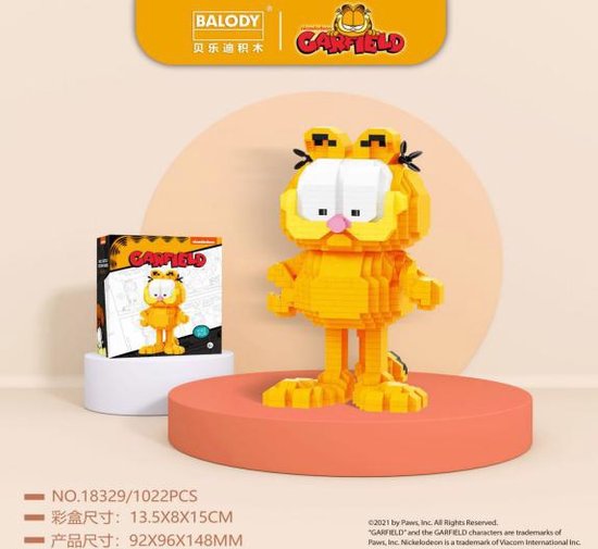 Balody garfield - Nanoblocks - Miniblocks - Bouwset / 3D puzzel - 1022 ...