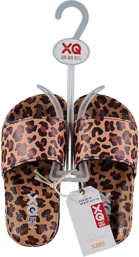 XQ Footwear - Slippers - Panterprint - Camel - Maat 29/30 | bol