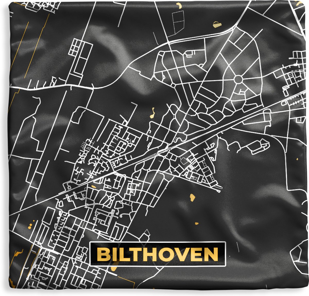 Kussenhoes 60x60 cm - Bilthoven - Stadskaart - Plattegrond - Kaart ...