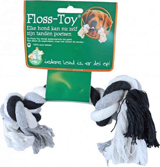 Boon Floss-Toy - Zwart/ Wit - Middel | bol