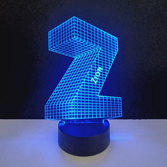 3D LED Lamp - Letter Met Naam - Zion | bol.com