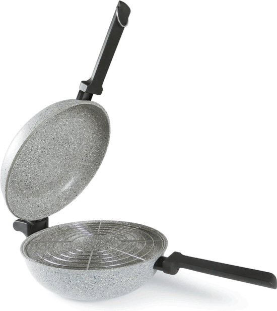 Flonal Dura Inductie - Rocky Twins Pan - Ø 28cm - 100% PFAS & PFOA vrij - aluminium -... | bol.com