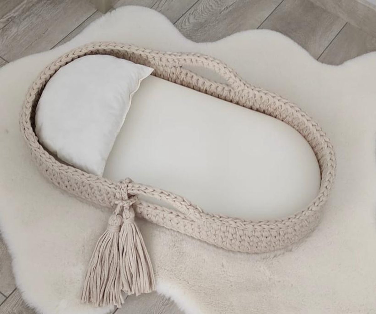 ByFame verzorgingsmand -beige - handgemaakt - 100%katoen - inclusief ...