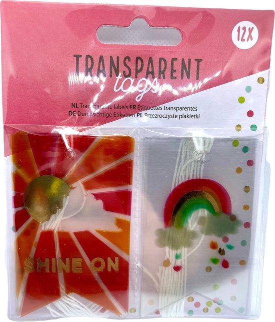 Transparante Labels Shine on 12 stuks | bol.