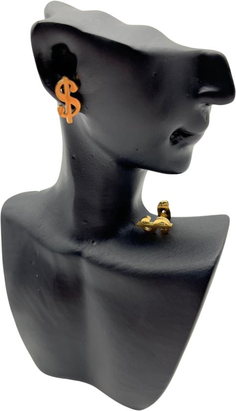 Dollar Sign Oorbellen, Oortjes, Shiny, Goudkleurig, Dolla, Dollarteken ...