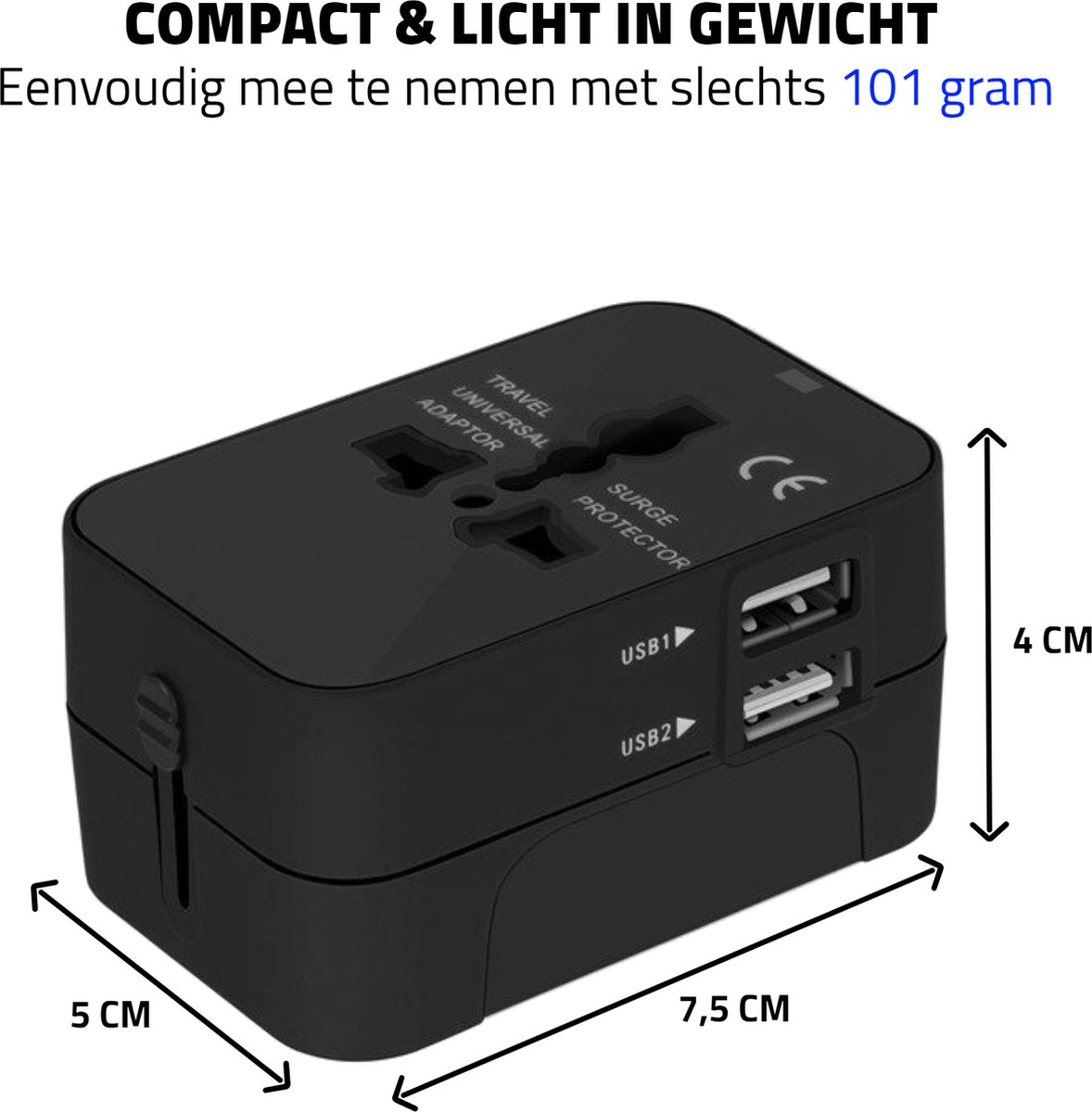 Universal World Plug avec 2 ports USB - Prise de voyage internationale ...