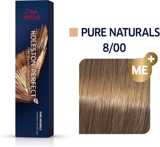 Wella Professionals Koleston Perfect Me+ - Haarverf - 8/00 Pure Naturals - 60ml | bol
