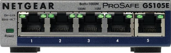 NETGEAR ProSAFE Unmanaged Plus Switch - GS105E - 5 Gigabit Ethernet ...