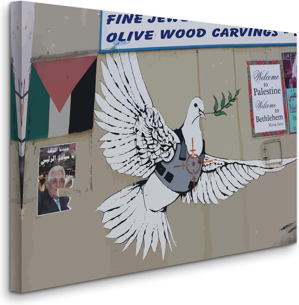 BANKSY Armoured Peace Dove Canvas Print | bol.com