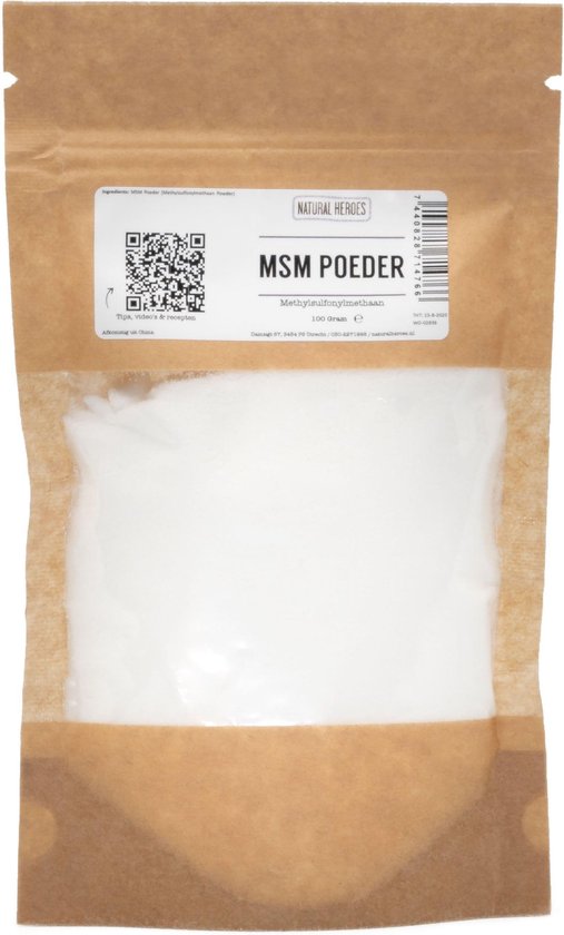 MSM Poeder (Methylsulfonylmethaan) 100 gram | bol.com