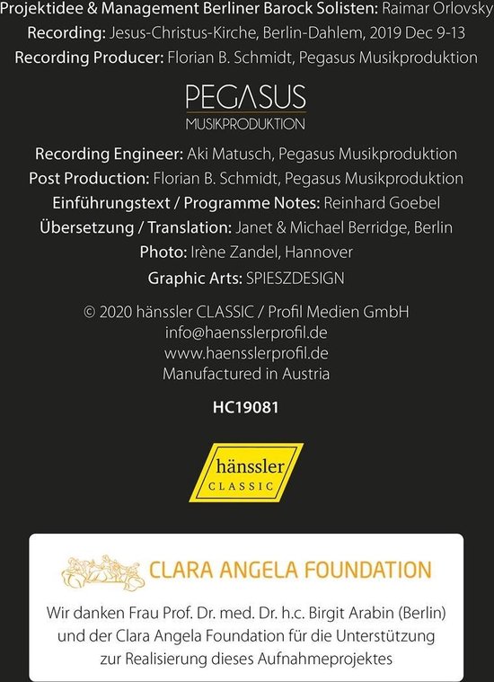 Benjamin Appl & Reinhard Goebel - Cantatas Of The Bach Family (CD ...