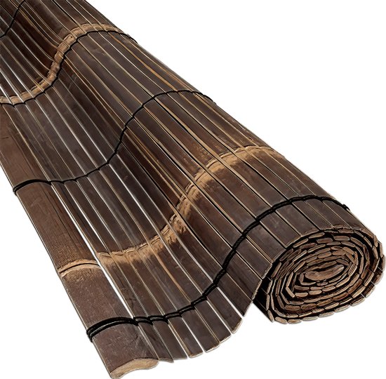 Bamboe Rolgordijn Donker 200 x 200 cm - voor binnen en buiten gebruik ...