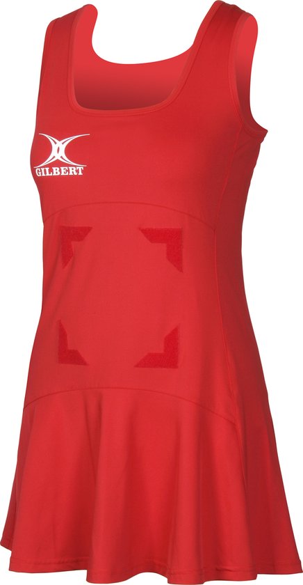Gilbert Netball Flare Hook and Loop Dress - W 16 - Rood | bol