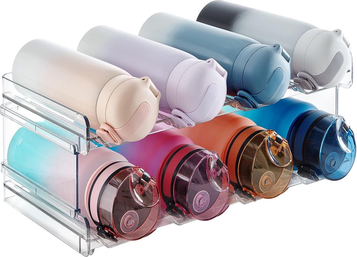 Stapelbare flessenhouder voor kast, vriezer, voorraadkamer, kunststof ...