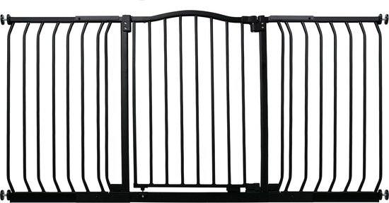 Bettacare Huisdierenhekje met Gebogen Bovenkant, 197-206cm, Mat Zwart | bol