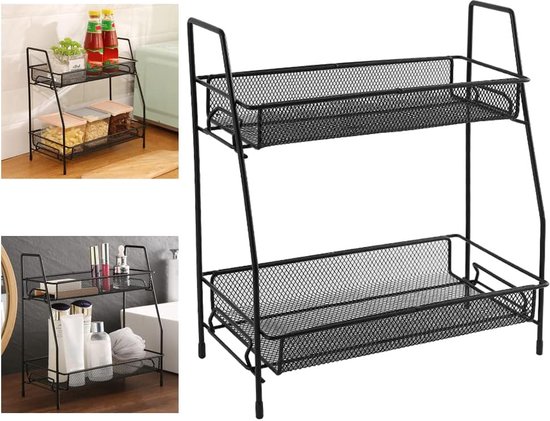 metalen kruidenrek, keukenrek, voor op het werkblad, staand kruidenrek ...