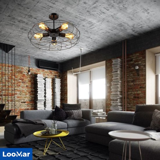 LooMar Luxe Plafondlamp - Plafonniere - Lampenkap - Geschikt voor ...