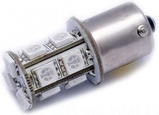 BA15S LED 13-SMD ROOD 5050 - 24V LED lamp | bol