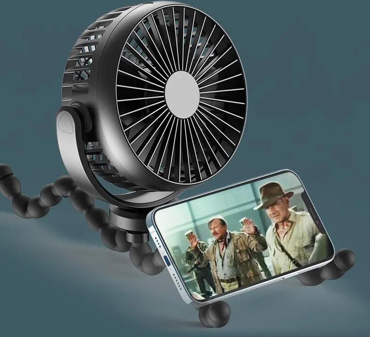 Mini Oplaadbare Hand Ventilator - Met Tripod - 3 Standen - Kinderwachen ...