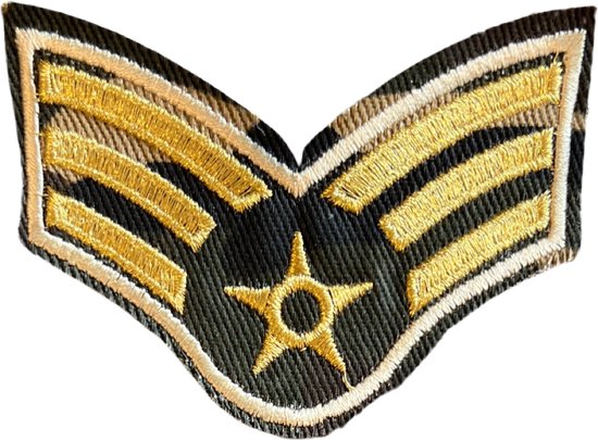 Rang Embleem Leger Camouflage Strijk Patch 8.8 cm / 7 cm / Goud ...