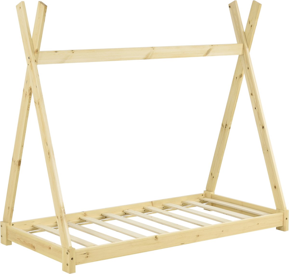 Kinderbed Nelly - Tipi - Met bedbodem en matras - 80x160cm ...