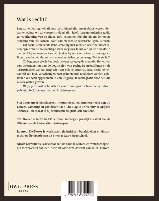Wegwijs in recht | 9789464759280 | Stef Coomans | Boeken | bol