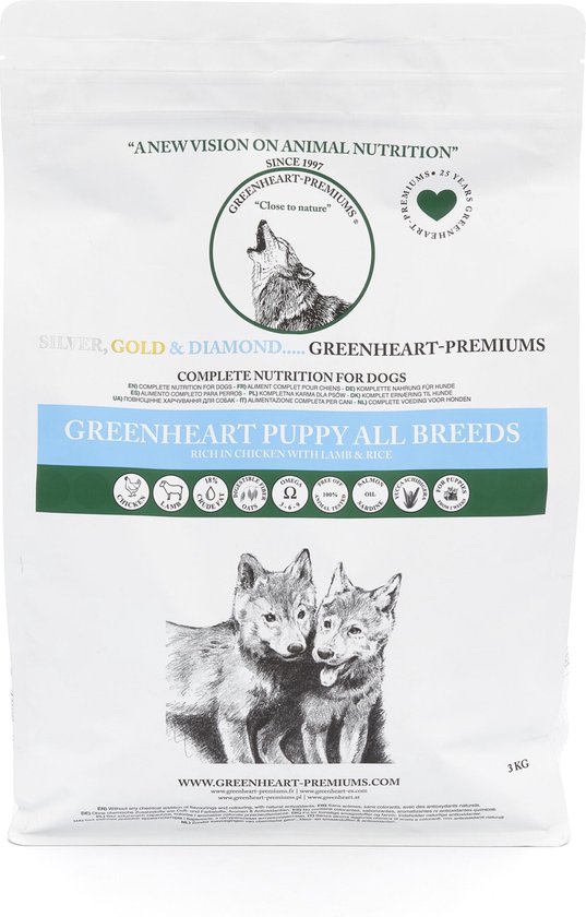 Greenheart-premiums Hondenvoer Puppy All Breeds 12 kg | bol