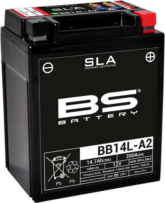 Bs Battery Bb14l-a2 Agm-accu Zwart | bol