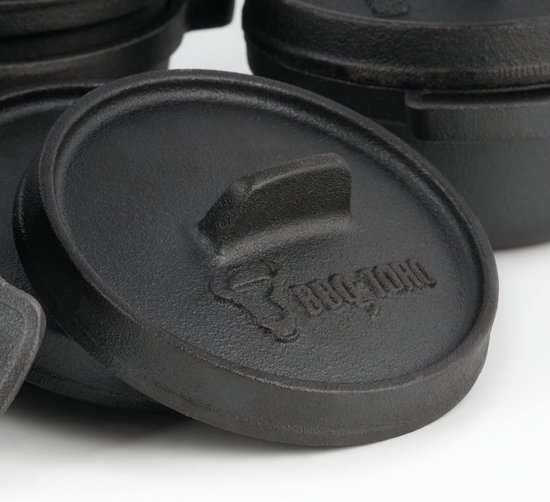 mini-Dutch-Oven-set (6 stuks), diameter 11 cm, al ingebrand ...