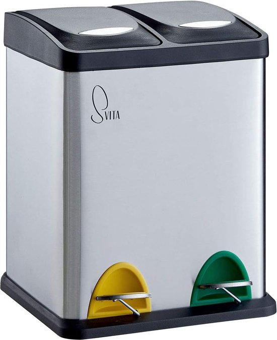 prullenbak afvalscheiding - 16 Liter - vuilnisbak afvalscheiding ...