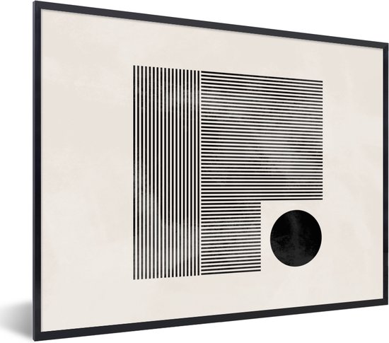 Fotolijst incl. Poster - Vierkant - Minimalisme - Abstract - 80x60 cm ...