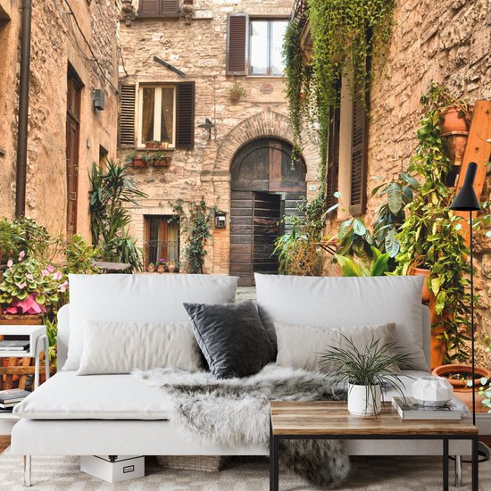 Fotobehang Alley Flowers | bol