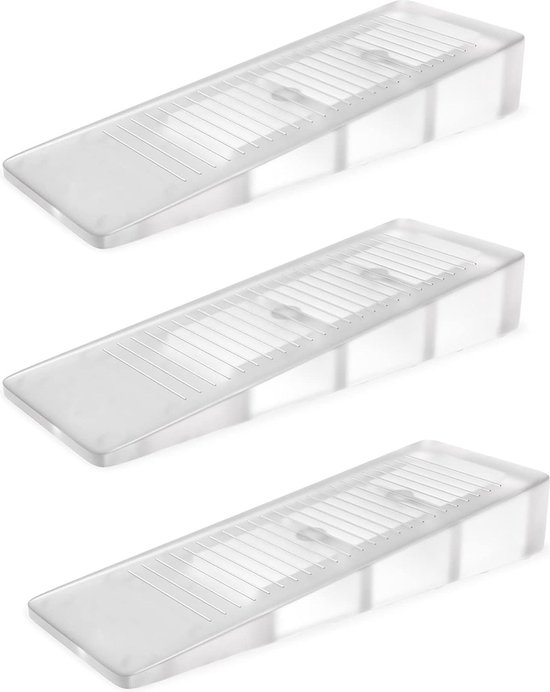 Deurwig - deurstopper vloer 3-delige set, transparant - deurstopper wig ...