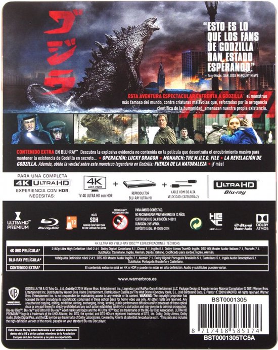 Godzilla [Blu-Ray 4K]+[Blu-Ray], Ken Watanabe | Dvd's | bol