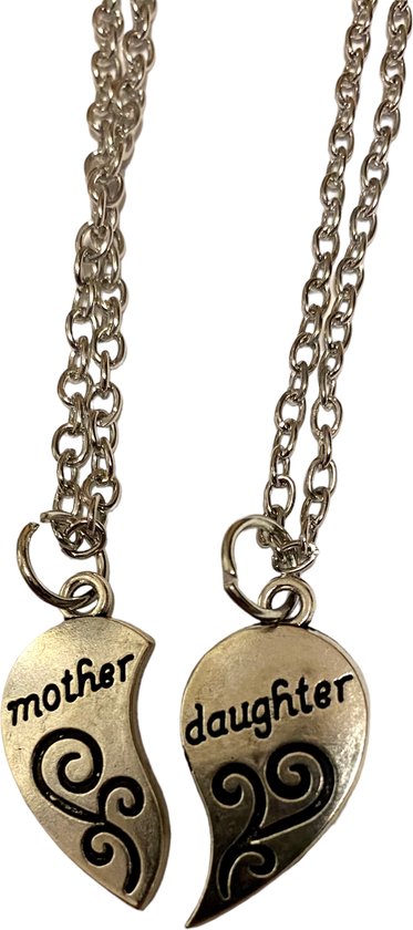 Moederdag - Moeder - Dochter - Breekhartjes - 2 kettingen - Liefde ...