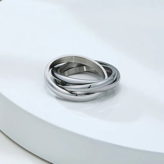 Borasi 3-in-1 Ring | 16 mm | Zilver | Cadeau Voor Haar | Cadeau Voor ...