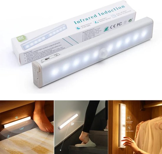 Led Lamp Motion Sensor - Oplaadbaar Led Lamp - 15CM - Warm White | bol.com