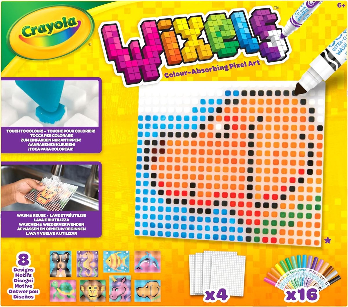 CRAYOLA Wixels Animal Activity Kit | Kleurabsorberende Pixel Art Set ...