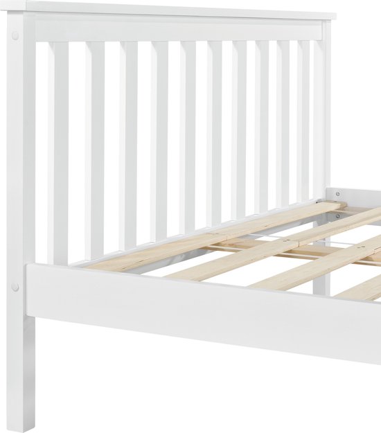 Houten bed Pamela - Massief grenen bedframe - 140x200 cm - Wit ...
