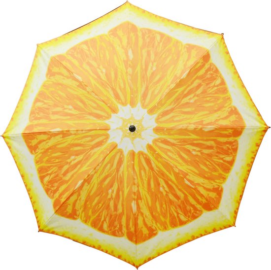 Parasol - Sinaasappel fruit - D160 cm - incl. draagtas - parasolvoet ...