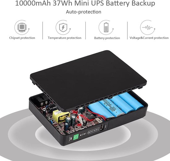 Mini UPS Batterij Backup - Noodstroomvoorziening voor Router, Modem &... | bol